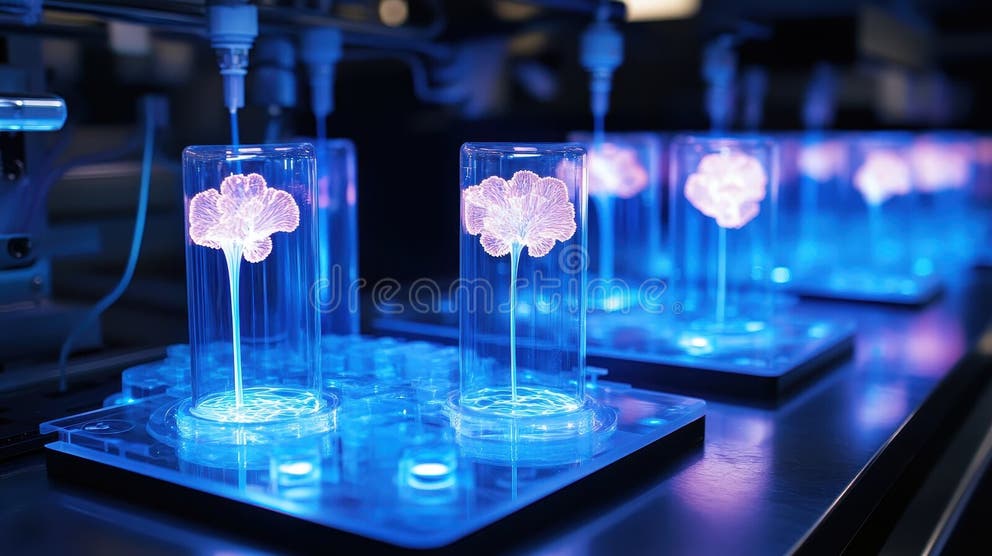 Futuristic Lab Demonstrating Hydrogels for Tissue Engineering ...