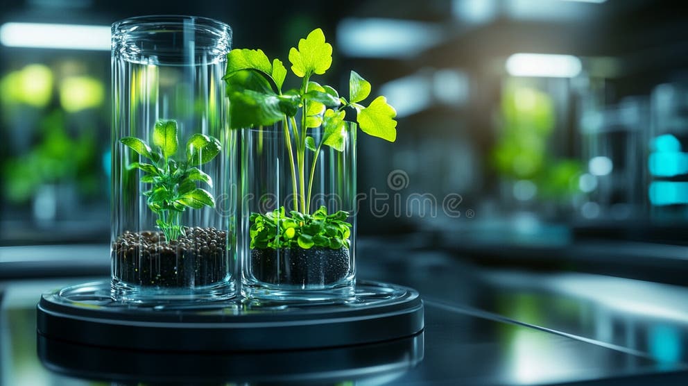 Futuristic Lab Developing Plant Based Proteins with Vibrant Green ...