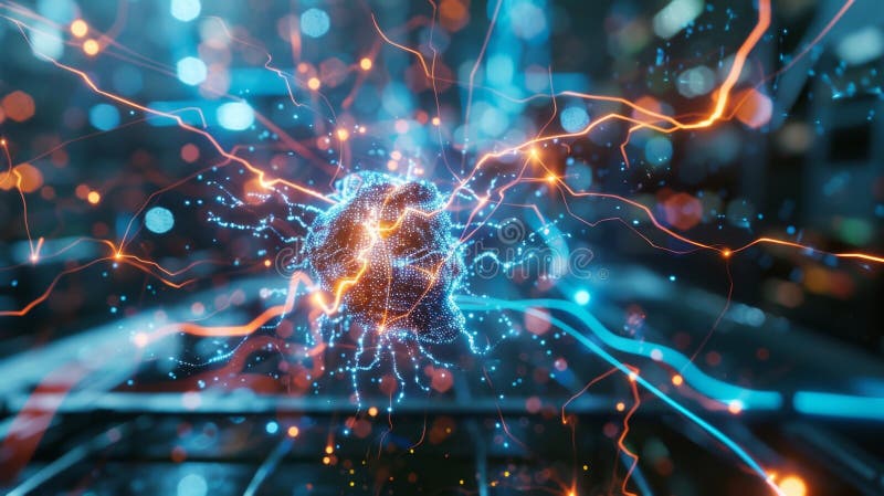 A Futuristic Lab with Lightning Rods Capturing and Channeling ...