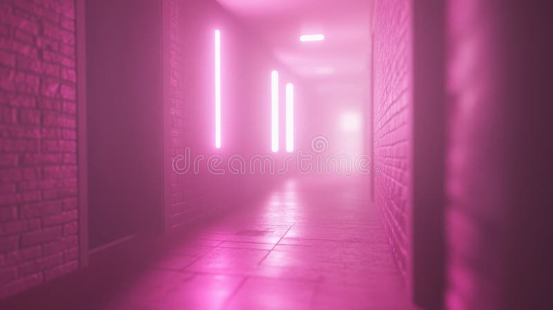 In a Futuristic Lab, a Modern LED Light Installation is Designed To ...