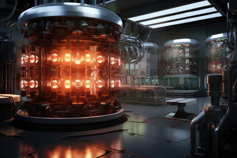Futuristic Lab Setup for Nuclear Battery Research Stock Photo - Image ...