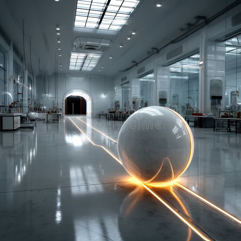 A Futuristic Lab Showcases a Glowing Orb, Symbolizing Innovation and ...