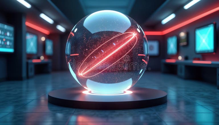 Futuristic Lab Shows Digital Models of Quantum Entanglement, Particle Interactions. Interactive ...