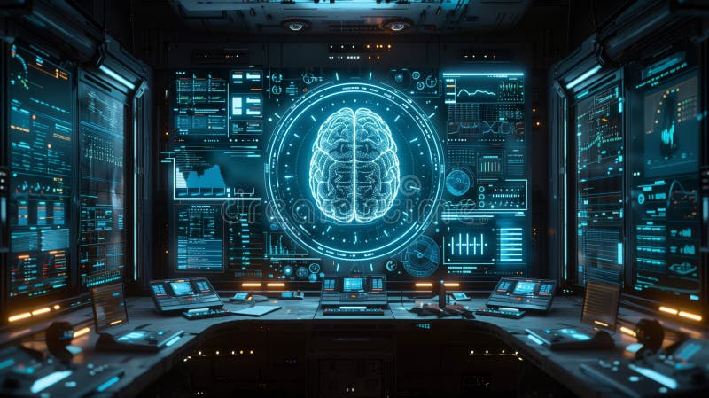 Futuristic Laboratory Control Center Showcasing Advanced Technology and ...