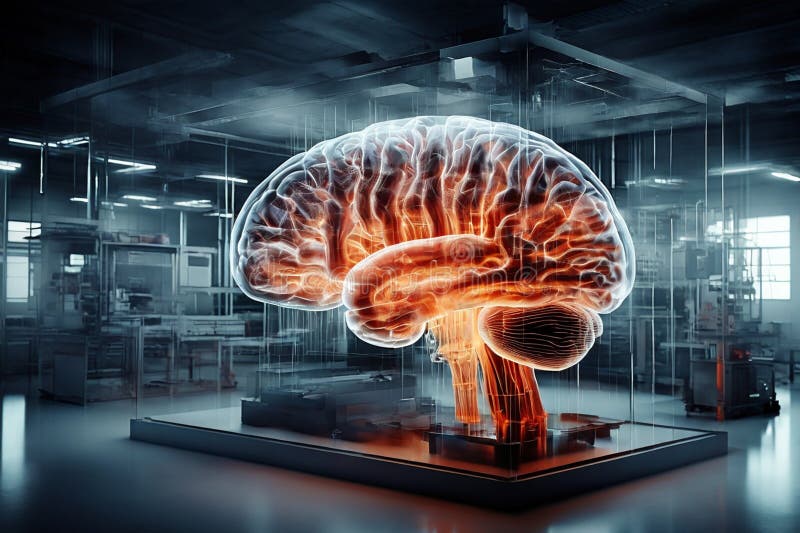 Futuristic Artificial Intelligence Laboratory Stock Image - Image of ...
