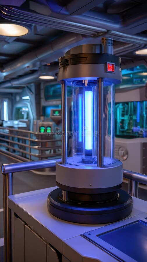 Futuristic Laboratory Equipment, Glowing Tube, Scientific Experiment in ...
