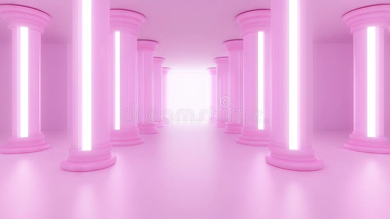 A Futuristic Laboratory Features a Modern LED Light Installation ...