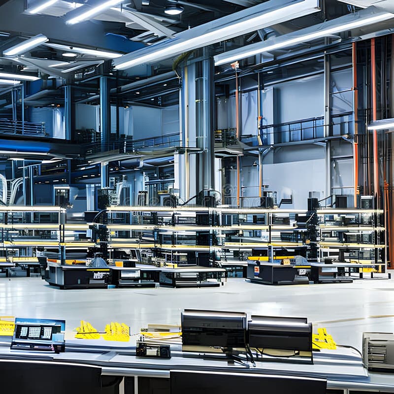 A Futuristic Laboratory Filled with Advanced Technology and Scientists ...