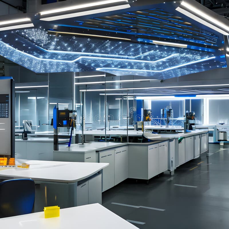 A Futuristic Laboratory Filled with Advanced Technology and Scientists ... A Futuristic Laboratory Filled with Advanced Technology and Scientists ...