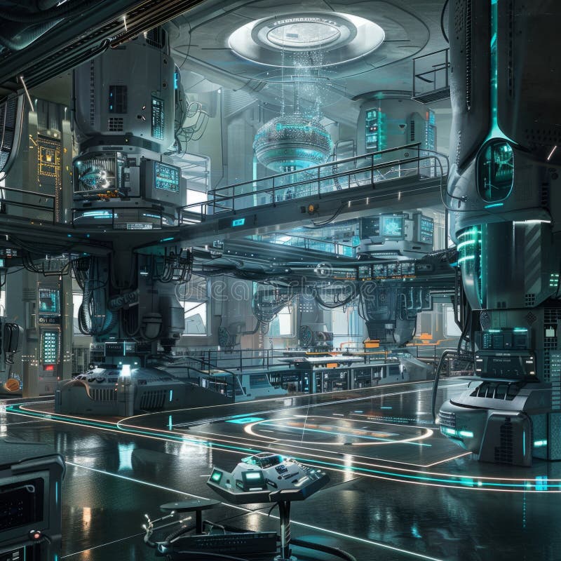 Futuristic Laboratory of the Future, Scientific Cyber Research, Cyber ...