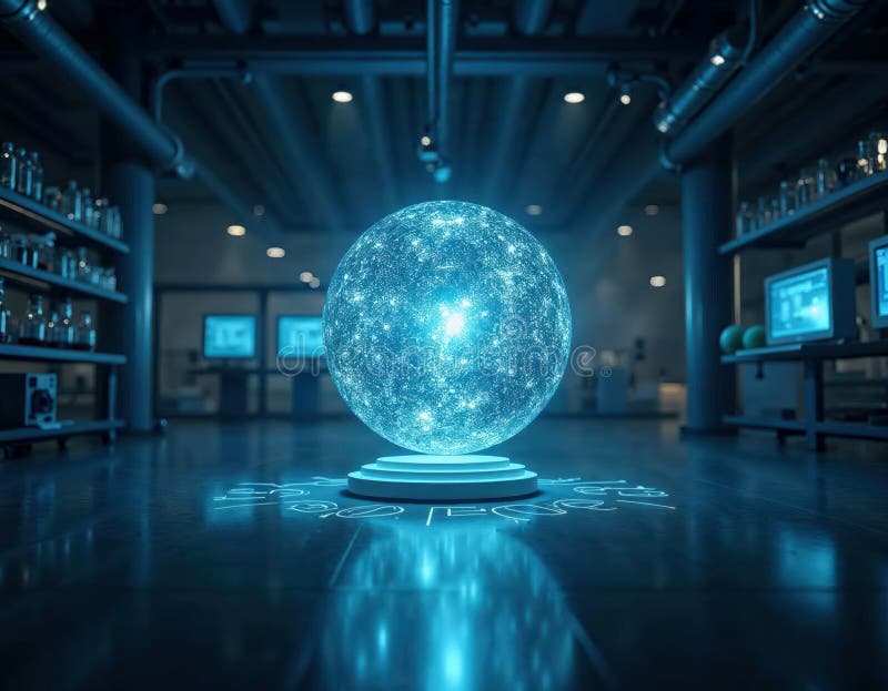 A Futuristic Laboratory or High-tech Facility Showcases a Large ...