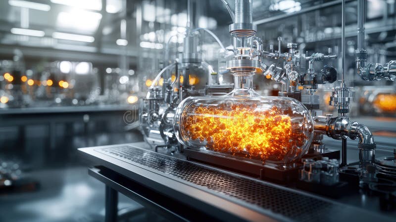 Futuristic Laboratory Innovating Fracking Gas Technology in a High-tech ...