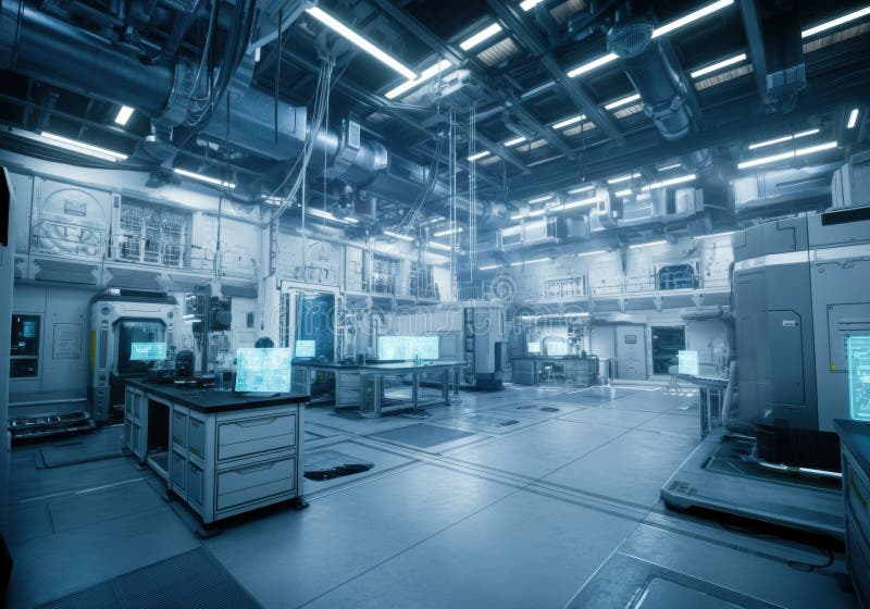 Futuristic Laboratory Interior with Advanced Technology and Equipment ...