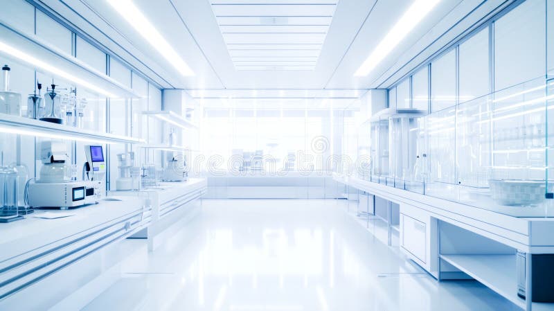 Futuristic Laboratory Interior Stock Image - Image of technology, clean ...