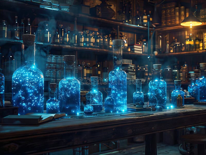 Futuristic laboratory stock illustration. Illustration of glowing ...