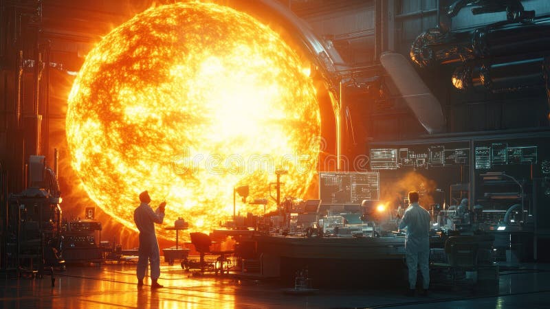 Artificial Sun Lab stock illustration. Illustration of sunset - 373605581