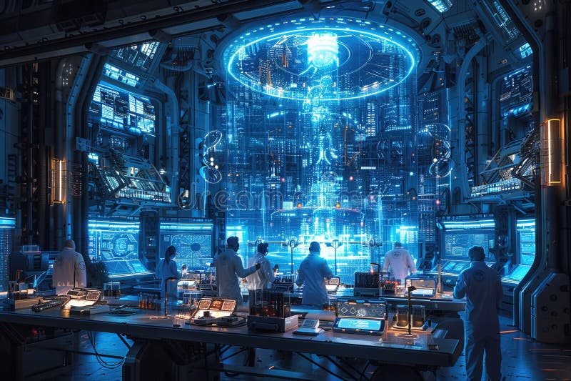 A Group of Scientists Conducts Teleportation Experiments in a High Tech ...