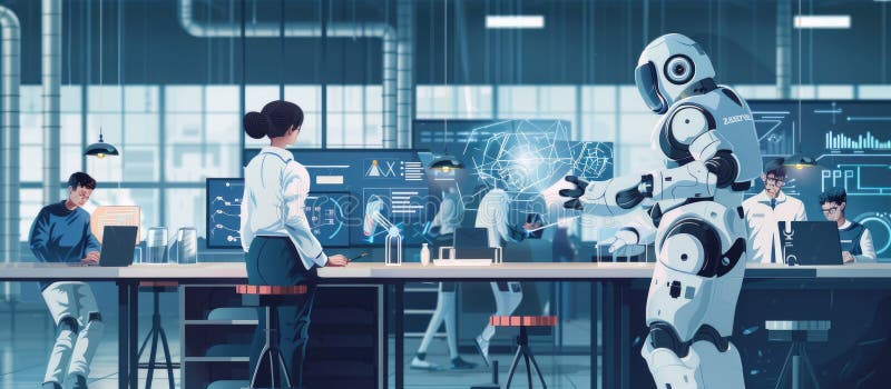 Engineers and Scientists Work on Bionics Exoskeleton Prototype in Robotics Lab Stock Photo ...