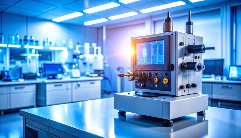 Modern Laboratory Equipment and Scientific Instruments on a Clean Table ...