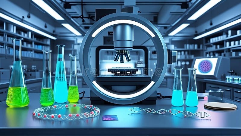 A Futuristic Laboratory Setting Where Human Biology and Pharmaceutical ...