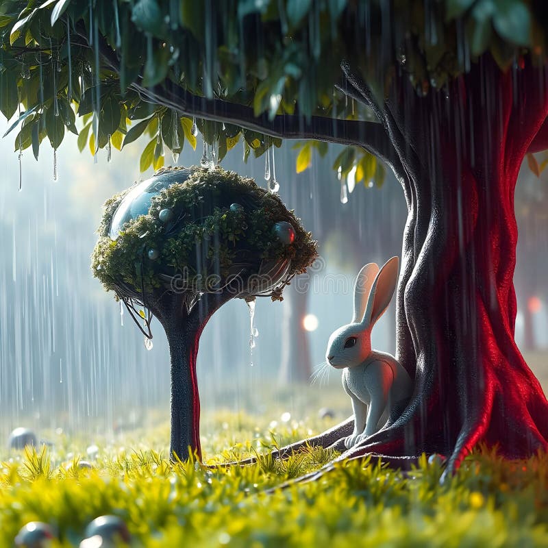 A Futuristic Landscape Blending Nature and Technology, Showcasing ...