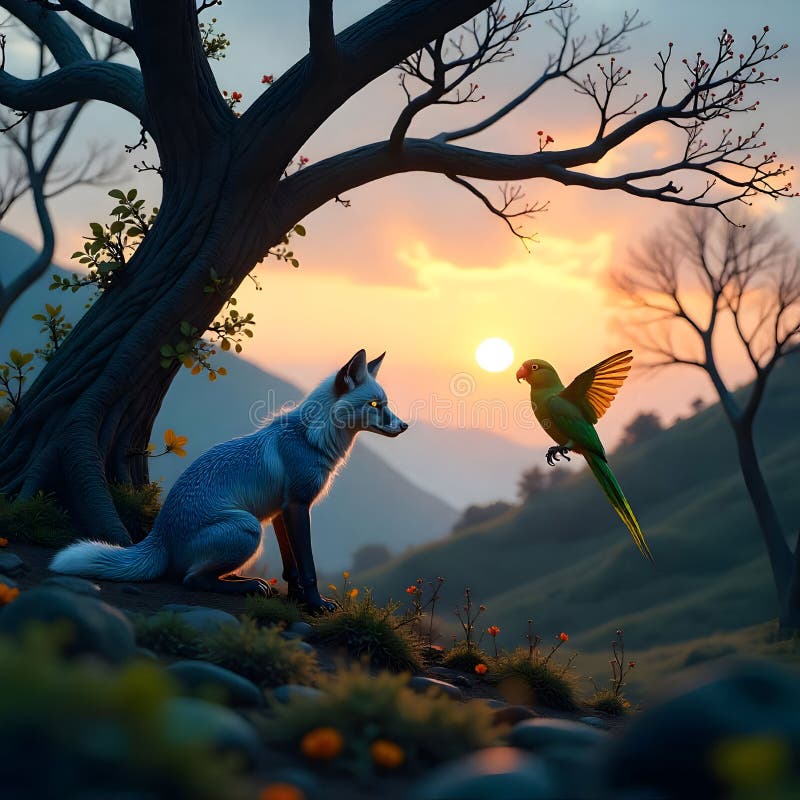 A Futuristic Landscape Blending Nature and Technology, Showcasing ...