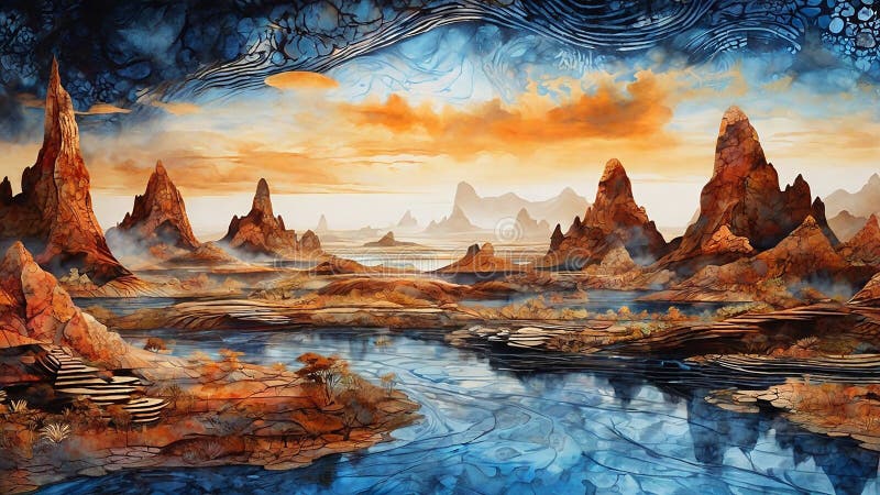 A Futuristic Landscape, Featuring Advanced Technologies and ...