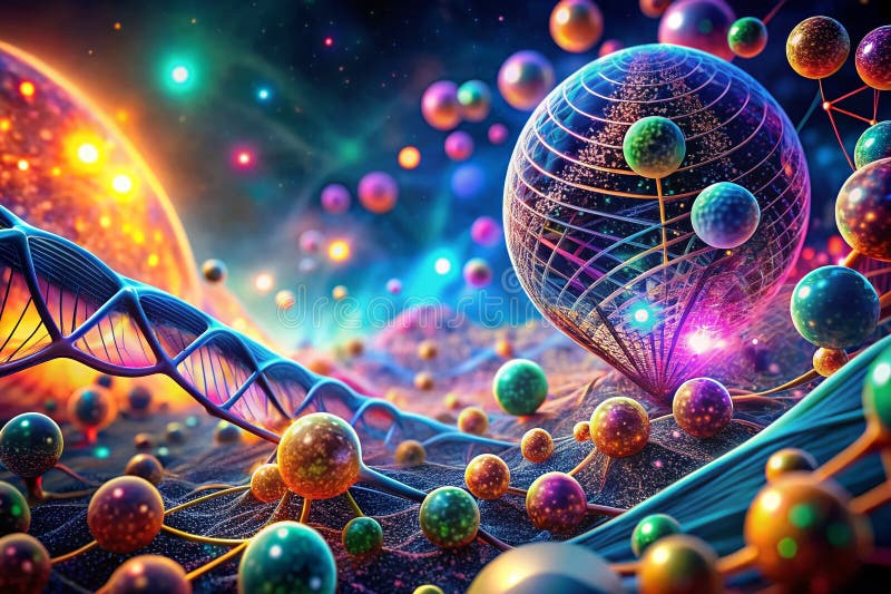 A Futuristic Landscape of Interconnected AI DNA Exploring Abstract ...