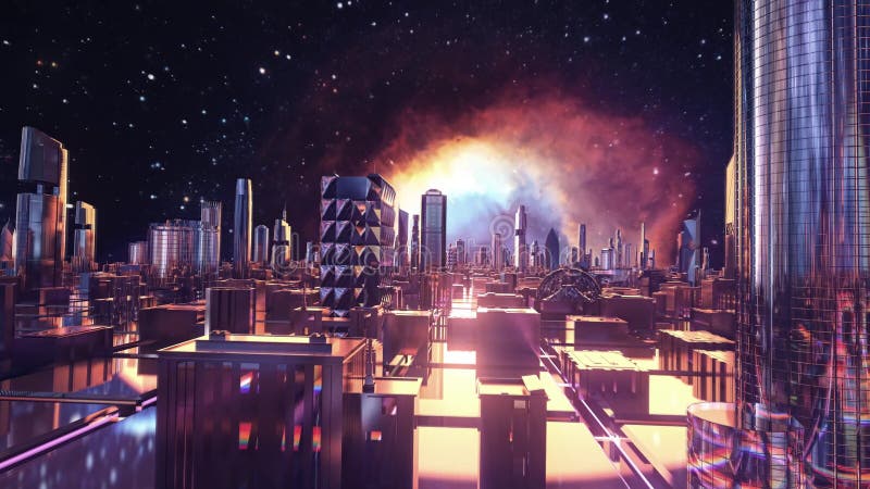 Futuristic Landscape, Motion in Virtual Space and the Background of an ...