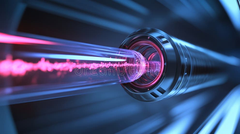 Futuristic Laser Beam Technology. Light Energy Concept. Innovation ...