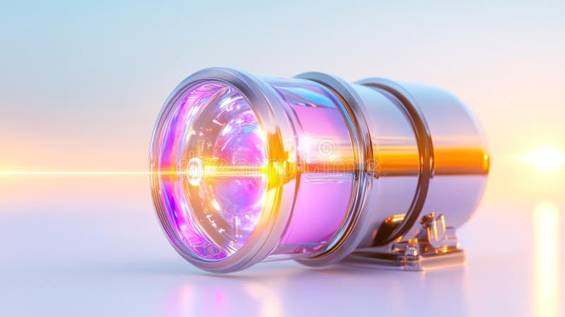 Futuristic Laser Equipment with Colorful Light Stock Illustration ...