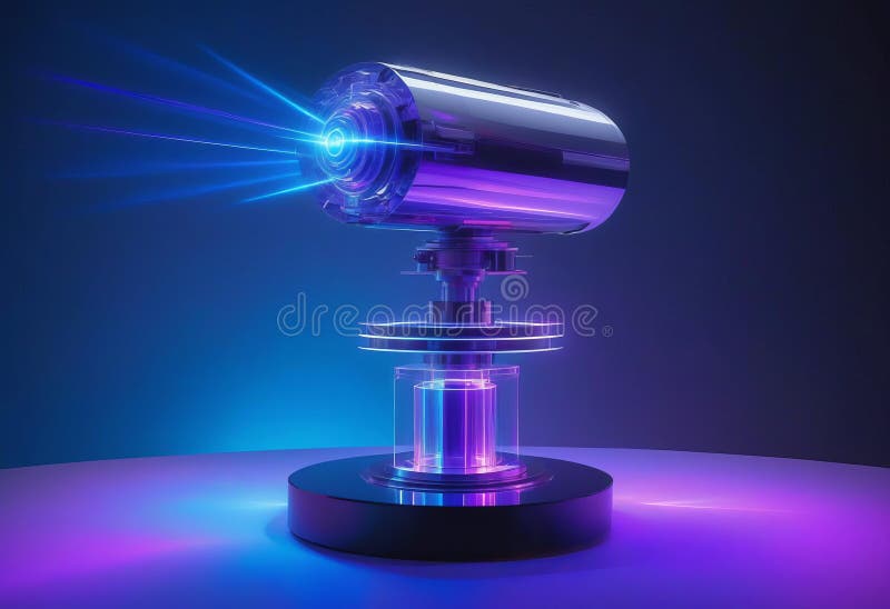 A Futuristic Laser Projector Stock Illustration - Illustration of ...