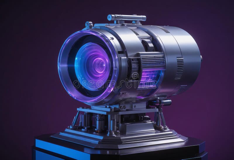 A Futuristic Laser Projector Stock Illustration - Illustration of ...