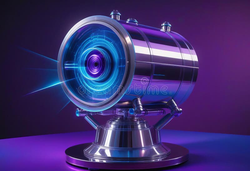 A Futuristic Laser Projector Stock Illustration - Illustration of laser ...