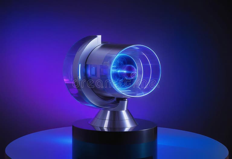 A Futuristic Laser Projector Stock Illustration - Illustration of ...