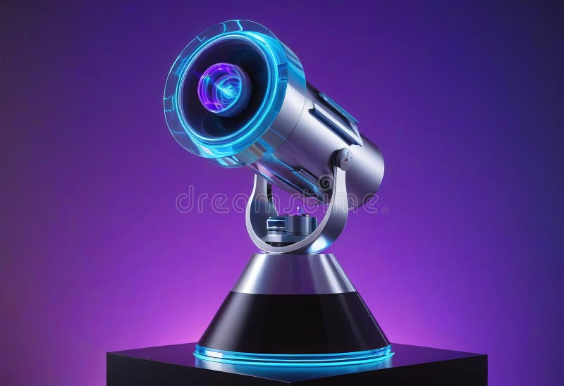 A Futuristic Laser Projector Stock Illustration - Illustration of ...