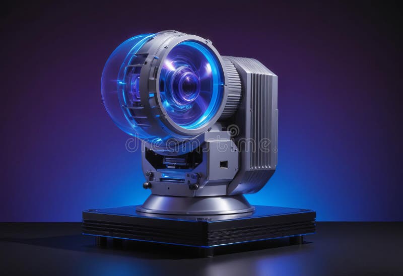 A Futuristic Laser Projector Stock Illustration - Illustration of ...