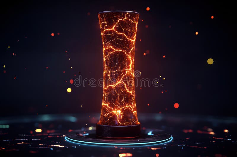 Futuristic Lava Energy Core Background Stock Image - Image of ...