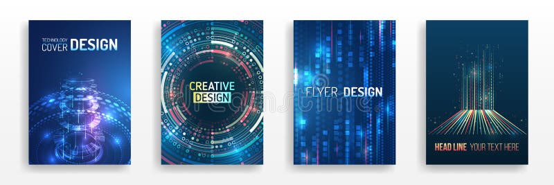 Futuristic Layout for Presentation, Poster, Leaflet, Annual Report, A4 ...