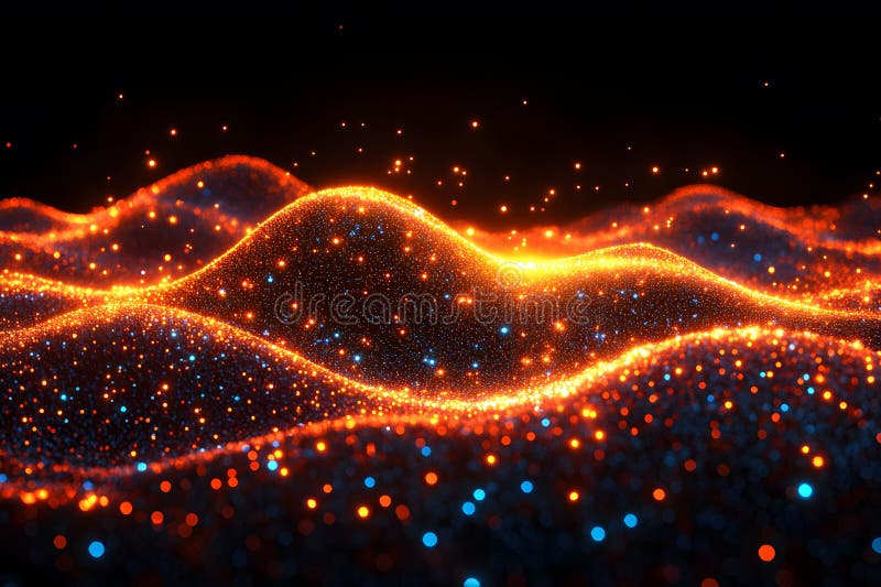 Futuristic LED Light Waves - Dynamic Glowing Abstract Background Design ...