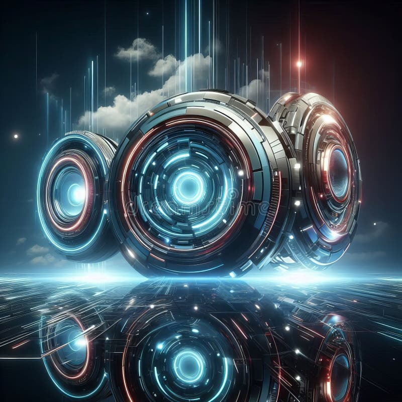 Futuristic LED Lights Bright Energy Efficient LED Hea Stock Photo ...