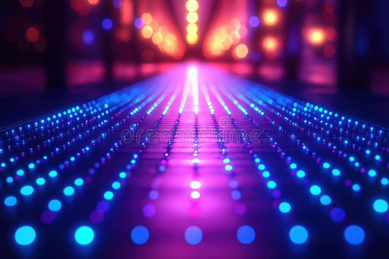 Futuristic Led Lights Leading To a Bright Future in Technology Stock ...