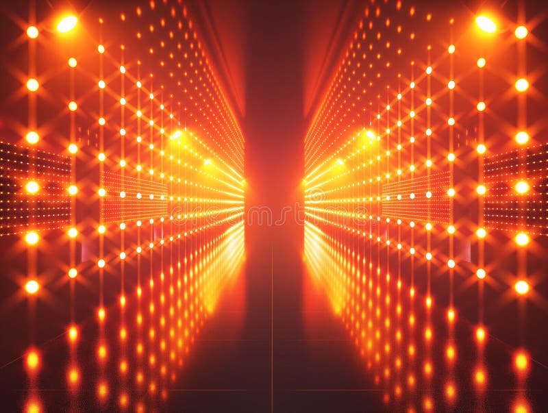 Futuristic LED Tunnel Light Display Stock Photo - Image of architecture ...