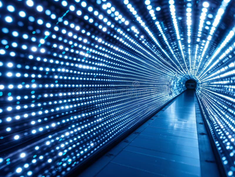 Futuristic LED Tunnel stock photo. Image of bright, energy - 326498136