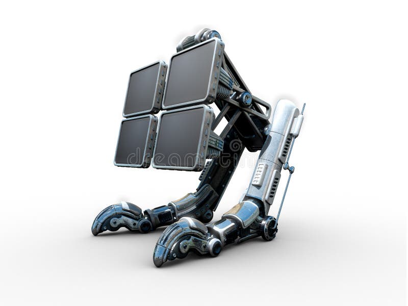 Futuristic Legged Robot stock illustration. Illustration of legged ...