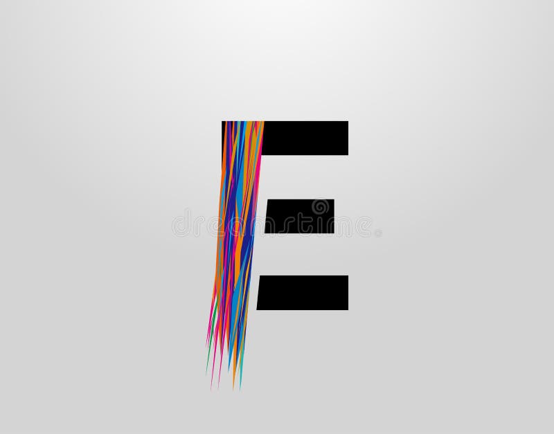 Futuristic Letter E Logo. Modern Initial E with Creative Colorful ...
