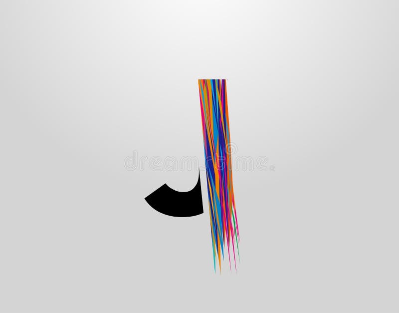 Futuristic Letter J Logo. Modern Initial J with Creative Colorful ...