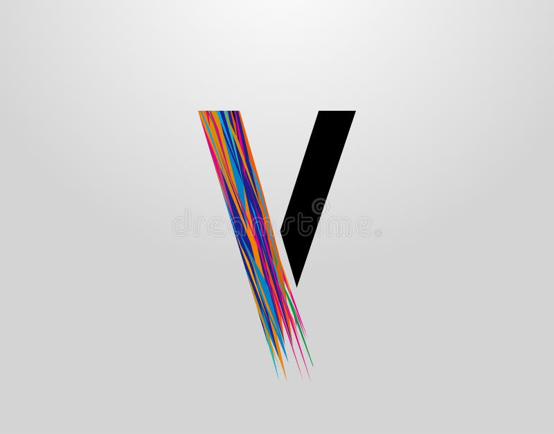 Futuristic Letter V Logo. Modern Initial V with Creative Colorful ...