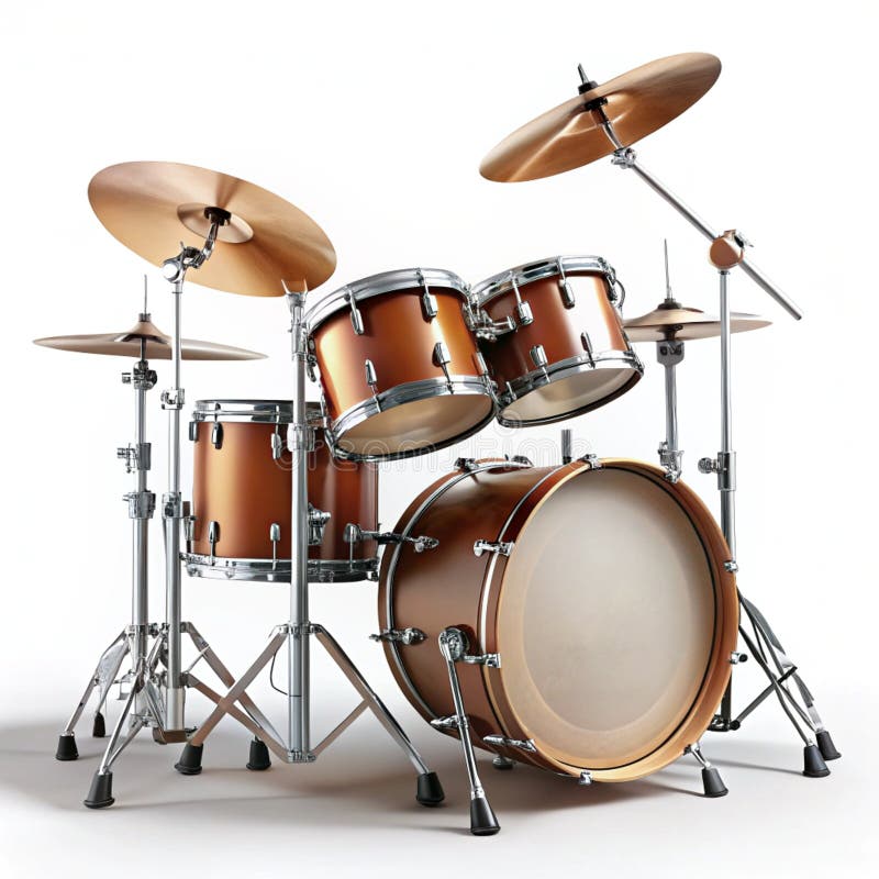 Levitating Drum Kit with Animated Drumstick Movement Stock Illustration ...