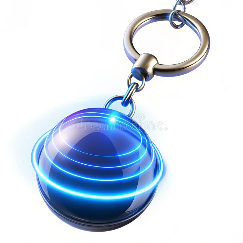 Levitating Glowing Keychain with Animated Light Trails Stock ...